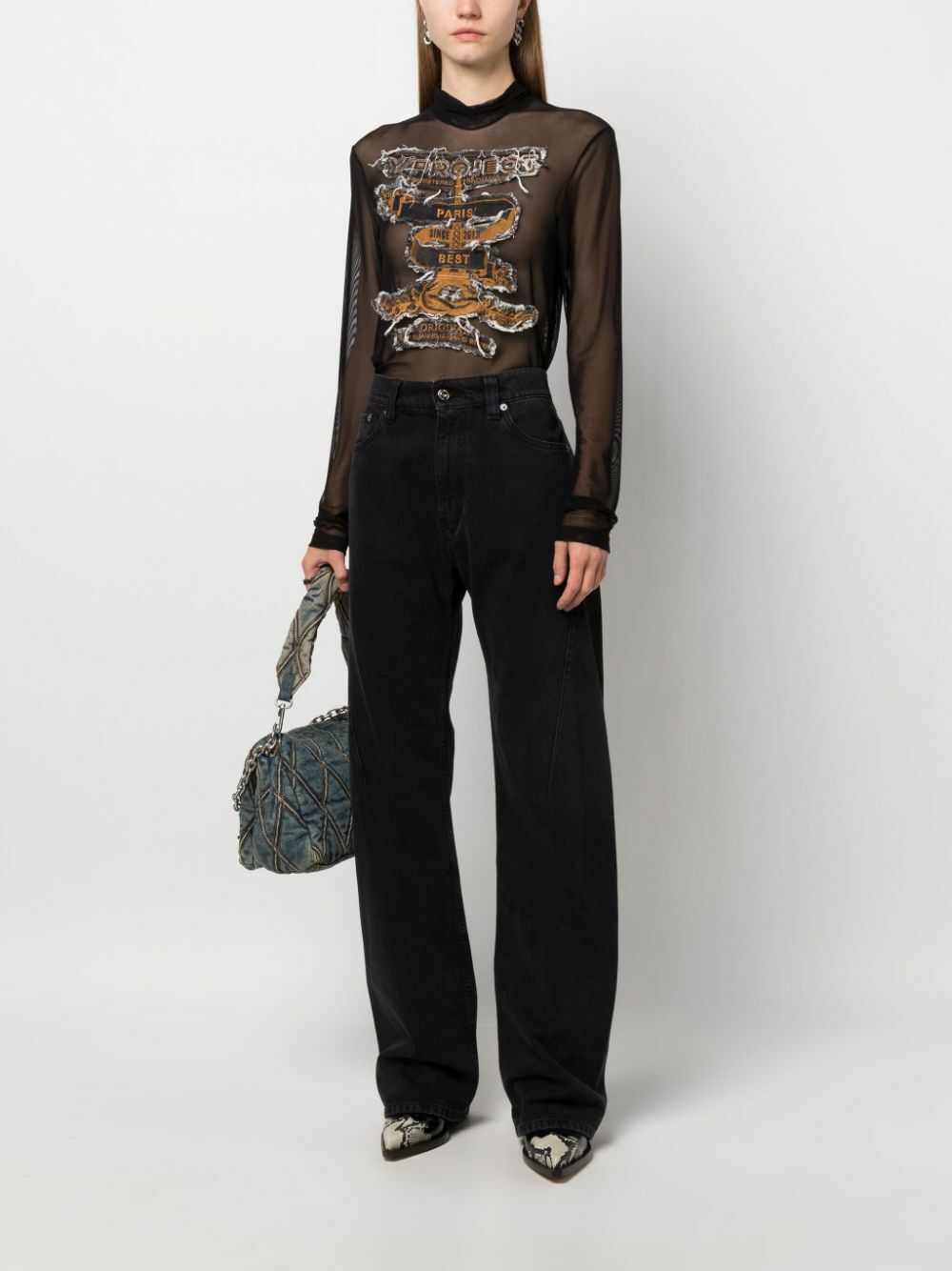 Y/PROJECT - Embroidered Sheer Top Y/Project