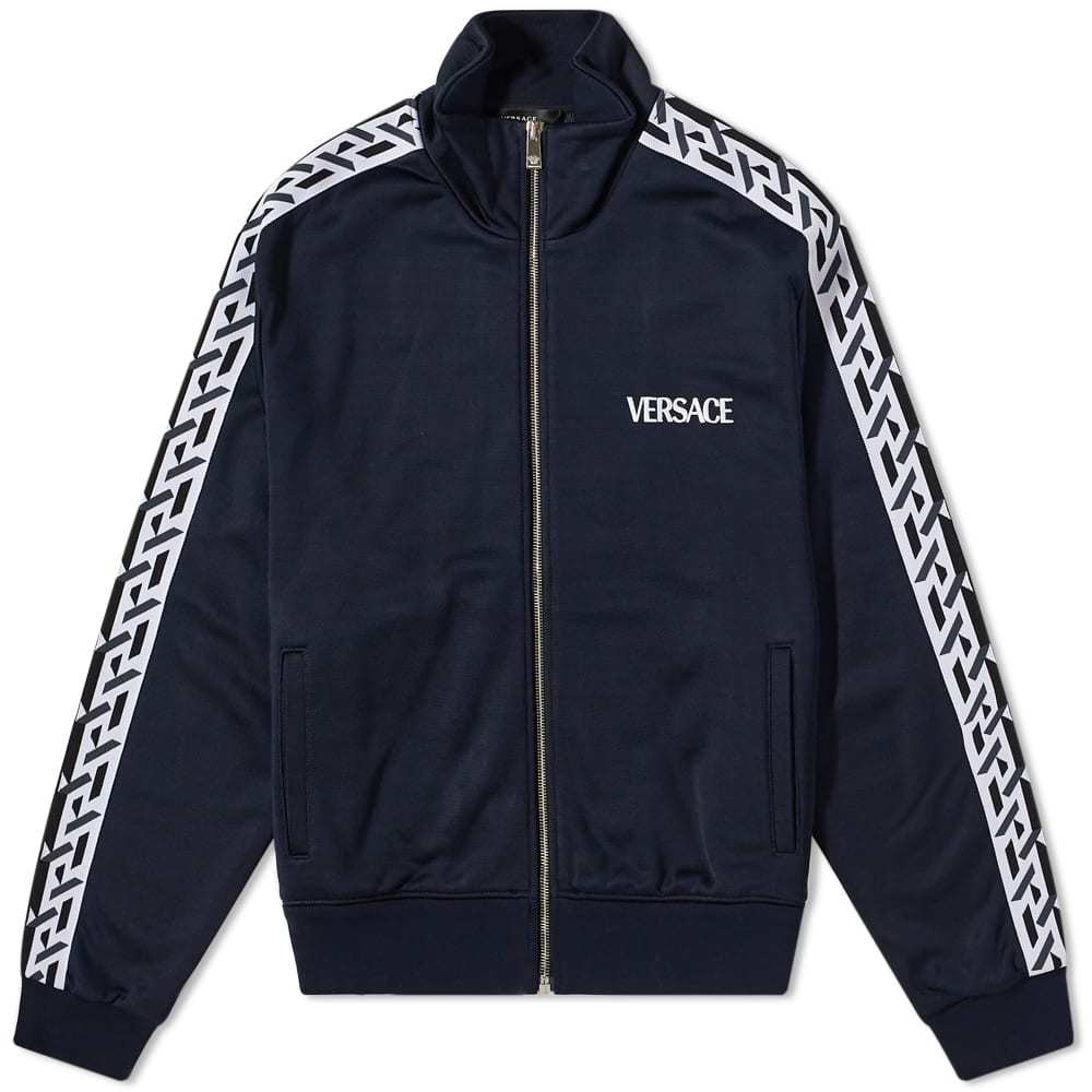 Versace Logo Greek Band Stripe Track Jacket Versace