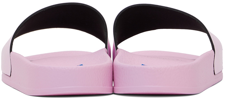 Off-White Kids Pink Pool Slides Off-White