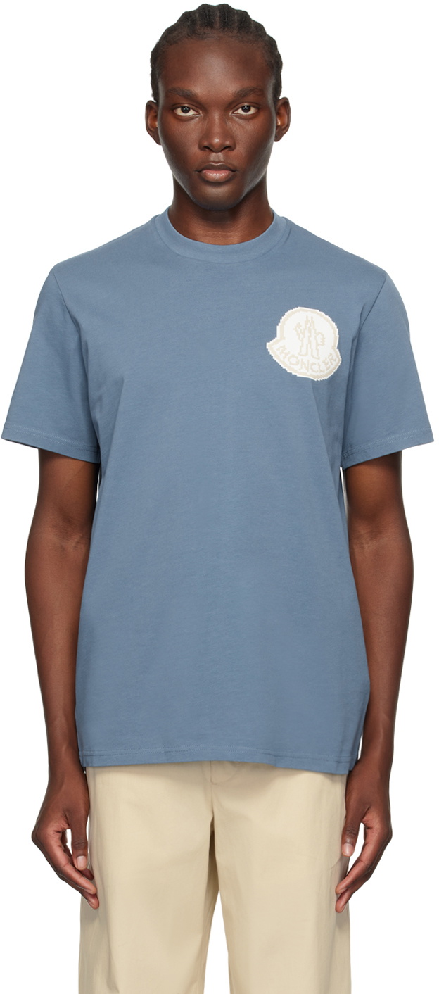 Moncler Blue Logo T-Shirt Moncler