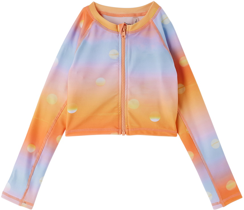 Molo Kids Orange & Blue Nellie Swim Top Molo