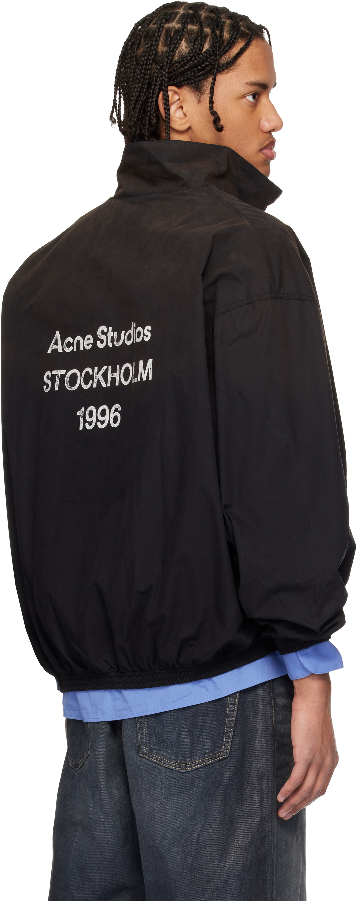 Acne Studios Black Logo Zipper Jacket Acne Studios