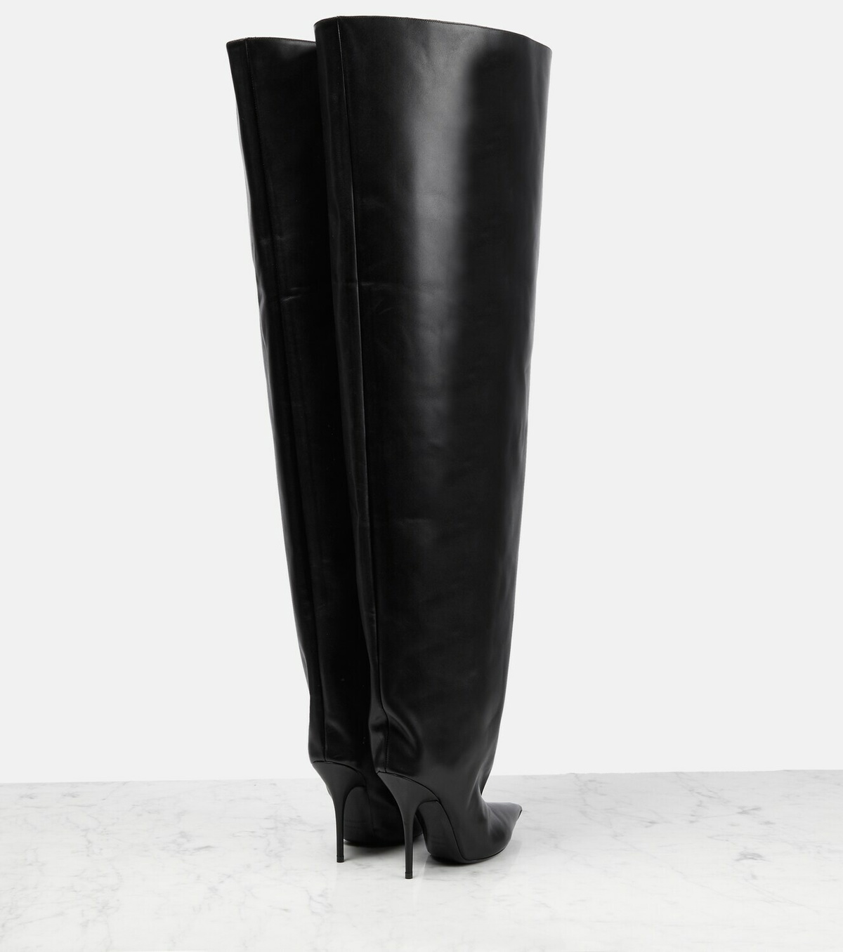 Balenciaga - Waders leather over-the-knee boots Balenciaga