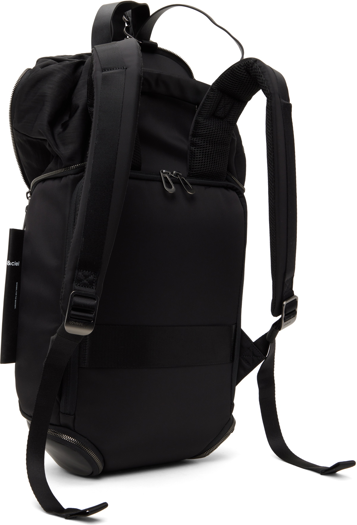 Côte&Ciel Black Avon Leather Backpack Cote & Ciel