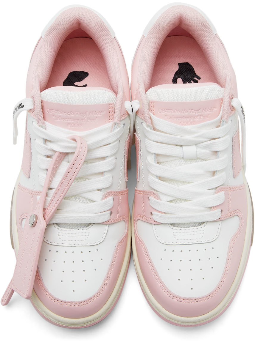 Off-White Pink & White Out Of Office 'OOO' Sneakers Off-White