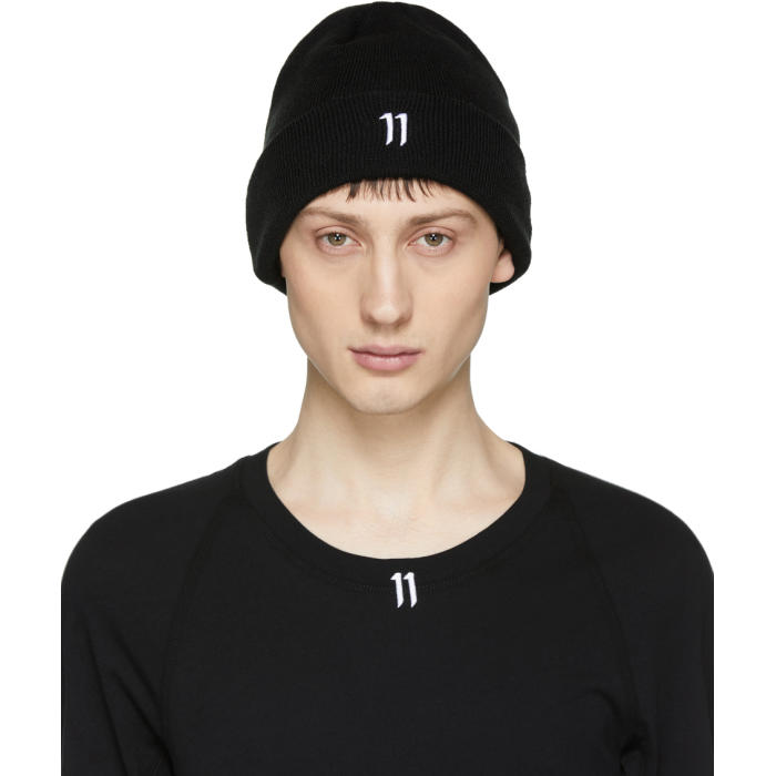 11 by Boris Bidjan Saberi Black New Era Edition Logo Beanie 11 by Boris ...