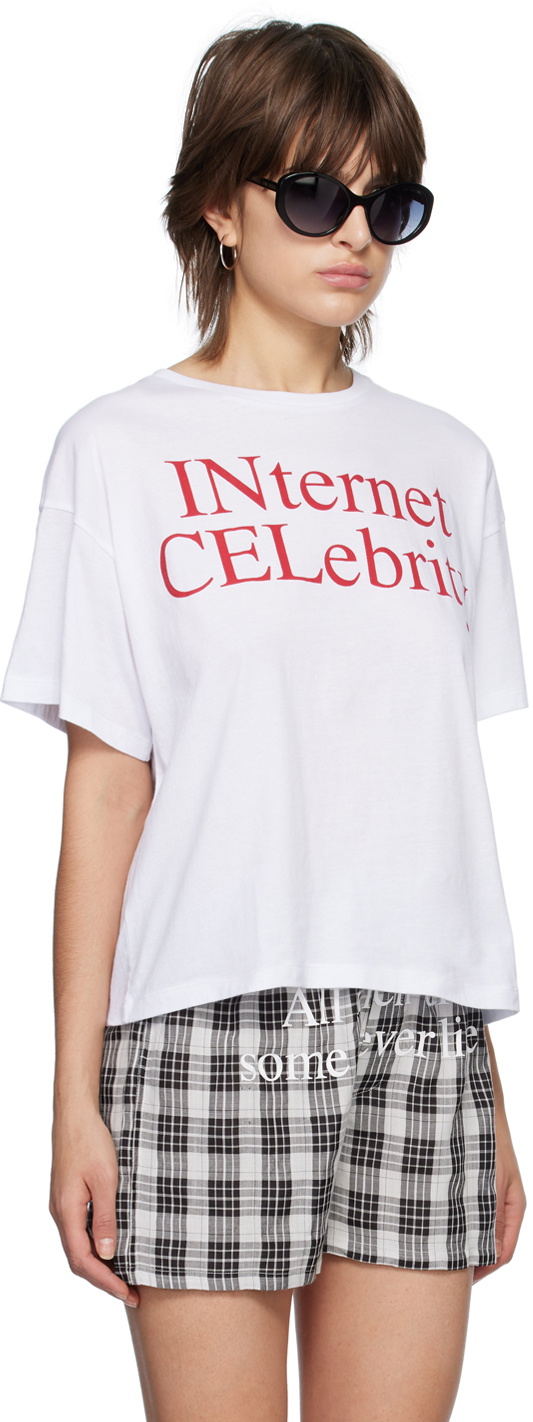 Praying White 'INternet CELebrity' T-Shirt Praying