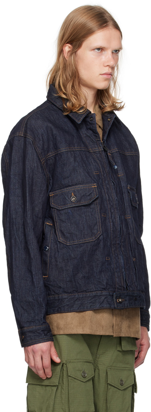 Engineered Garments Blue Flap Pocket Denim Jacket Engineered Garments