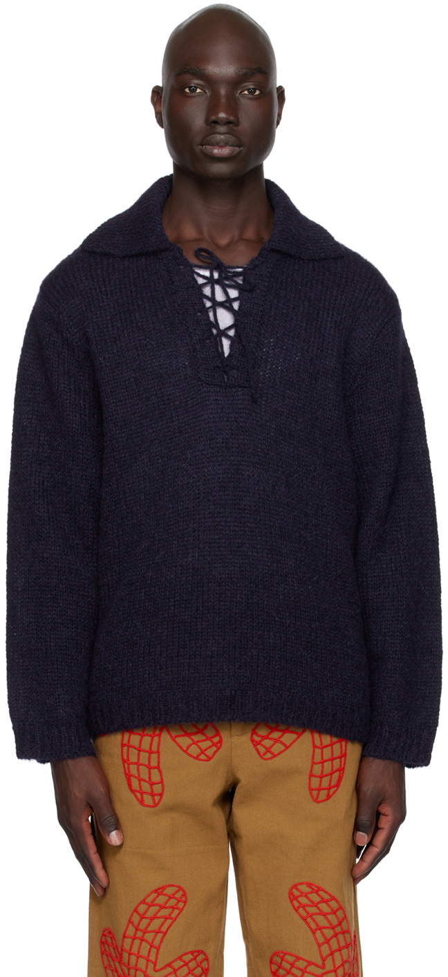 Bode Navy Alpine Polo Bode