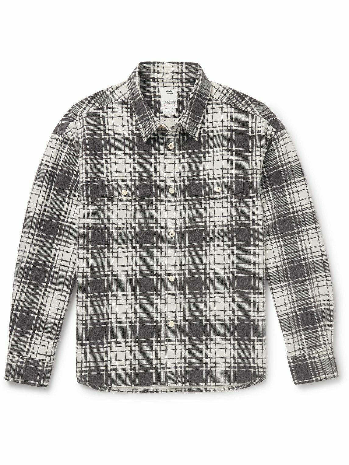 Visvim - Pioneer Checked Brushed Cotton-Flannel Shirt - Gray Visvim