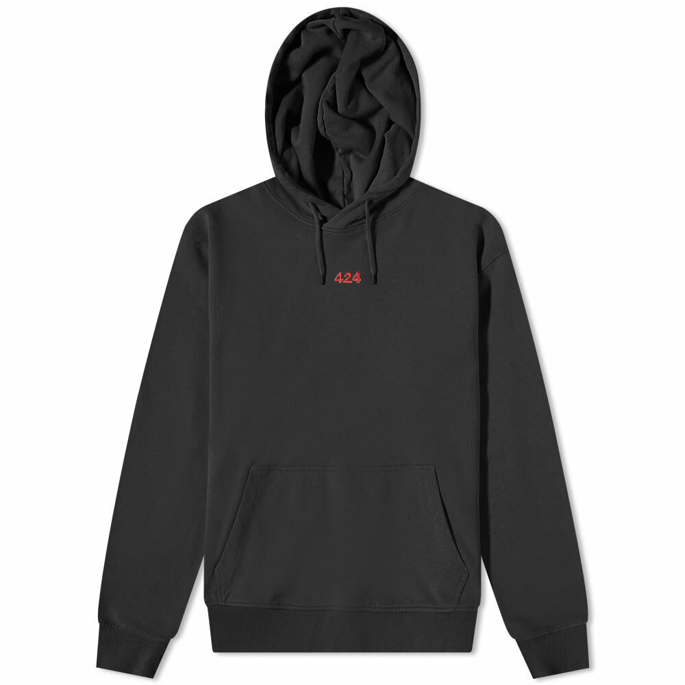424 Men's Logo Hoody in Black 424