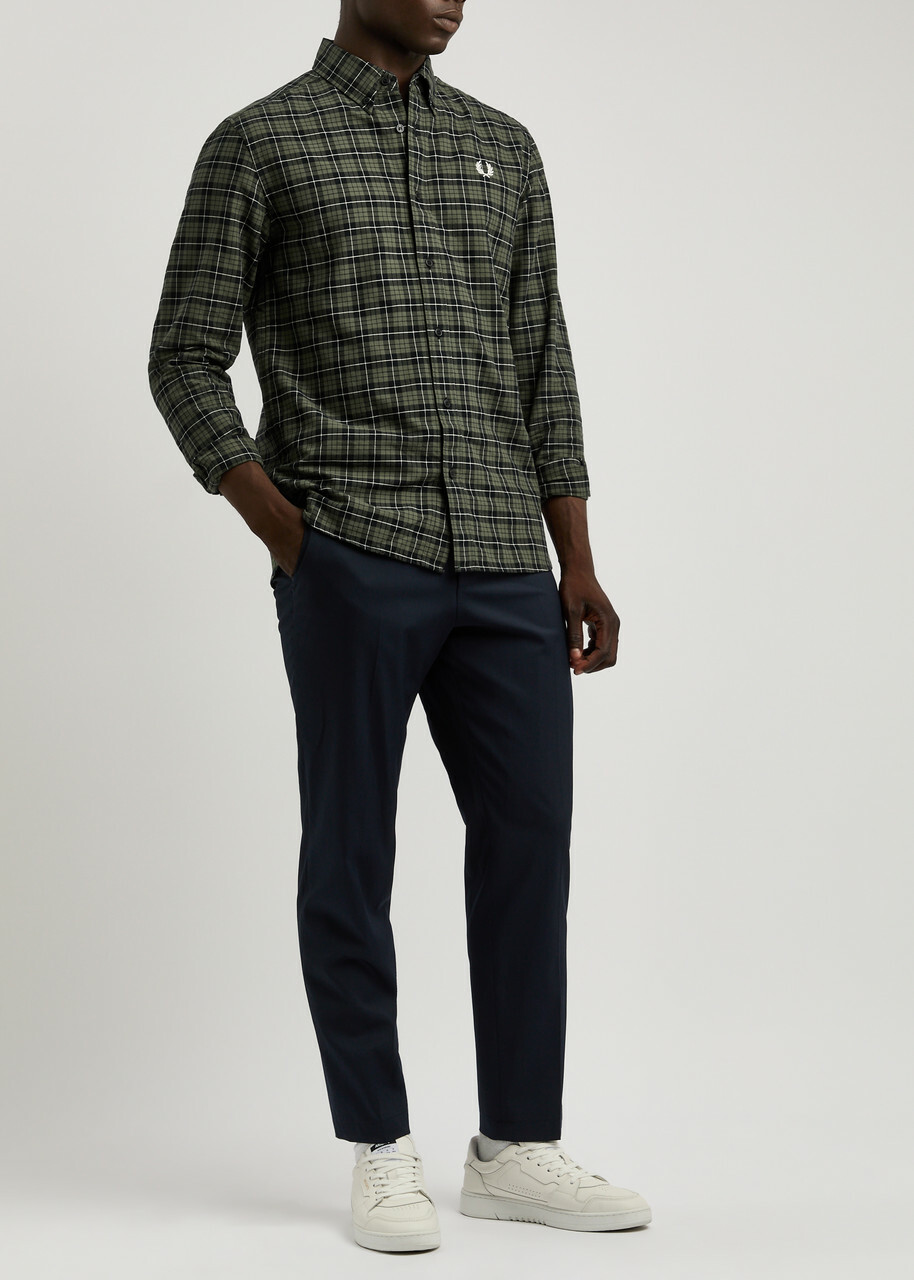 Fred Perry Checked Logo Cotton Shirt Multicoloured 1 Fred Perry
