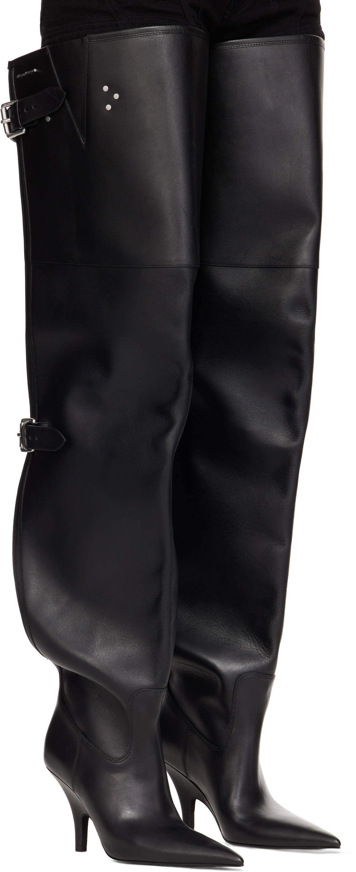 Alexander Wang Black Diablo Open Back Boots Alexander Wang