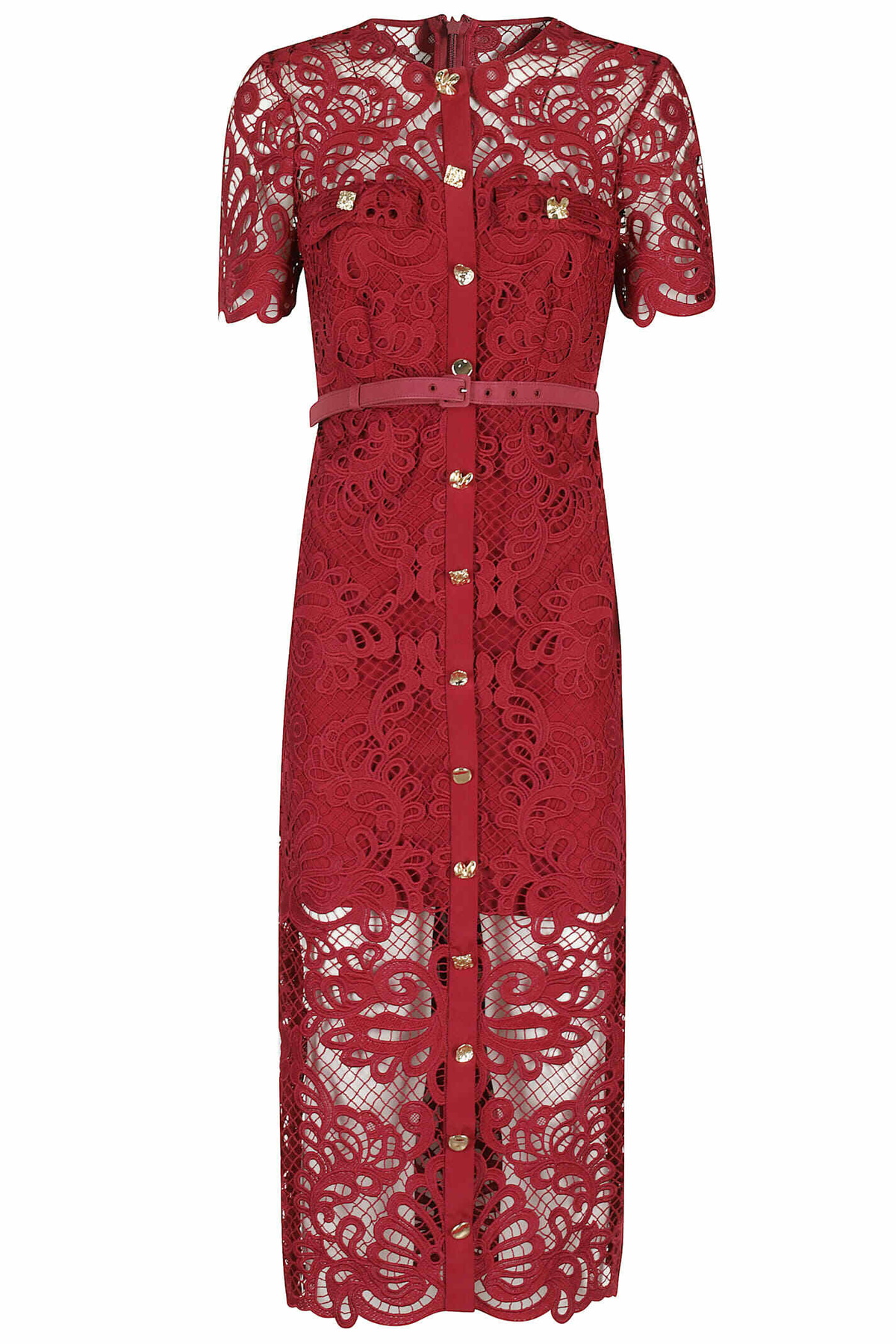 self-portrait Button Midi Dress Self-Portrait