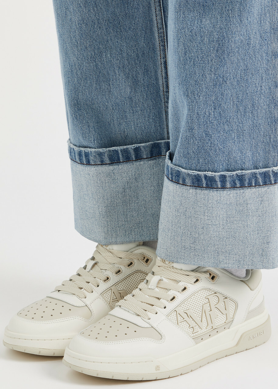Amiri Classic Panelled Leather Sneakers Beige Amiri