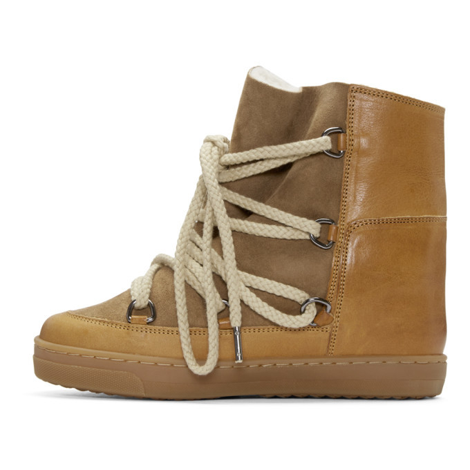 Isabel Marant Camel Shearling Nowles Boots Isabel Marant