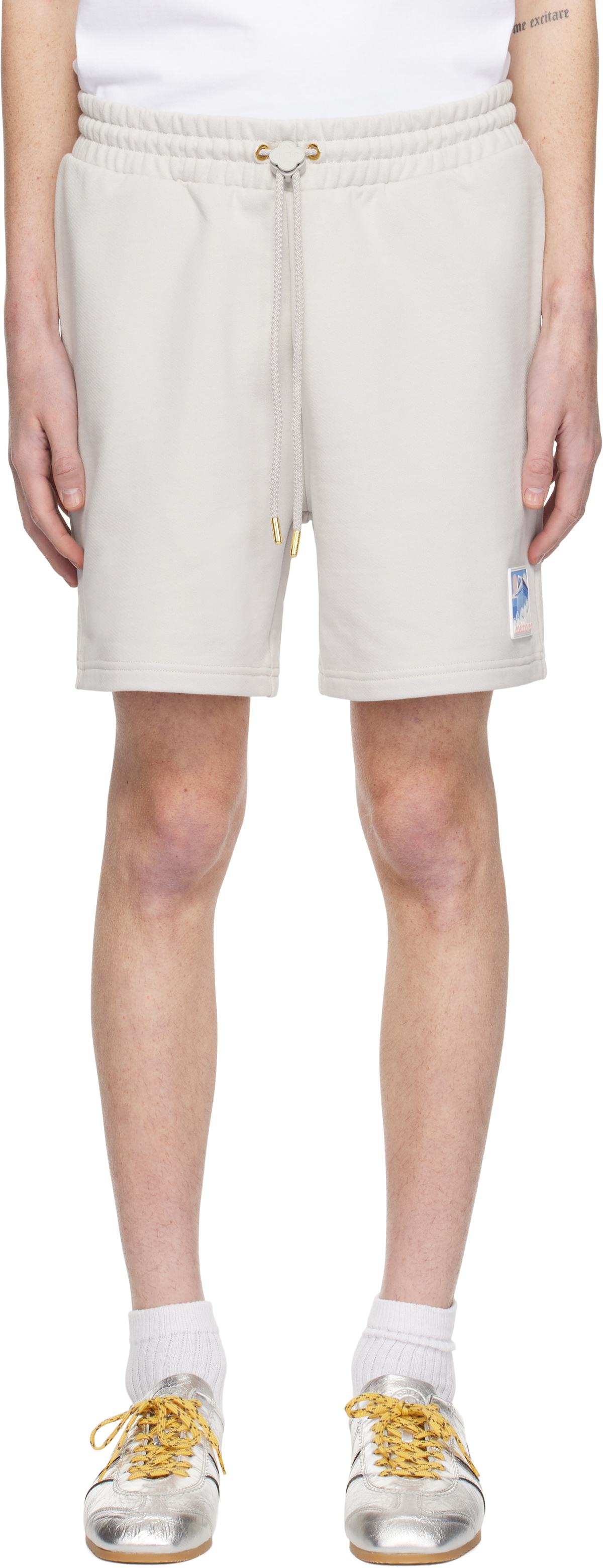 Casablanca Gray Greek Temple Shorts Casablanca