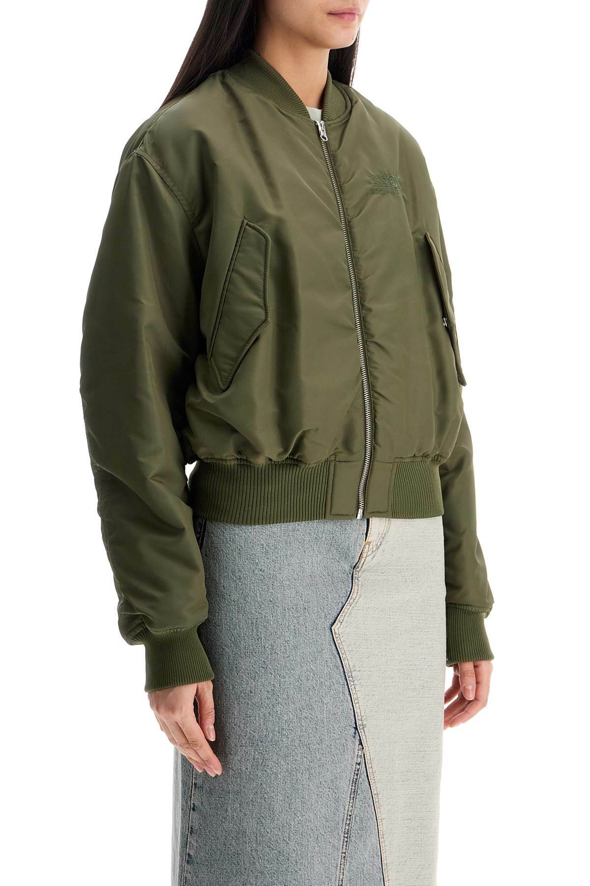 MM6 MAISON MARGIELA nylon bomber jacket Green MM6 Maison Margiela