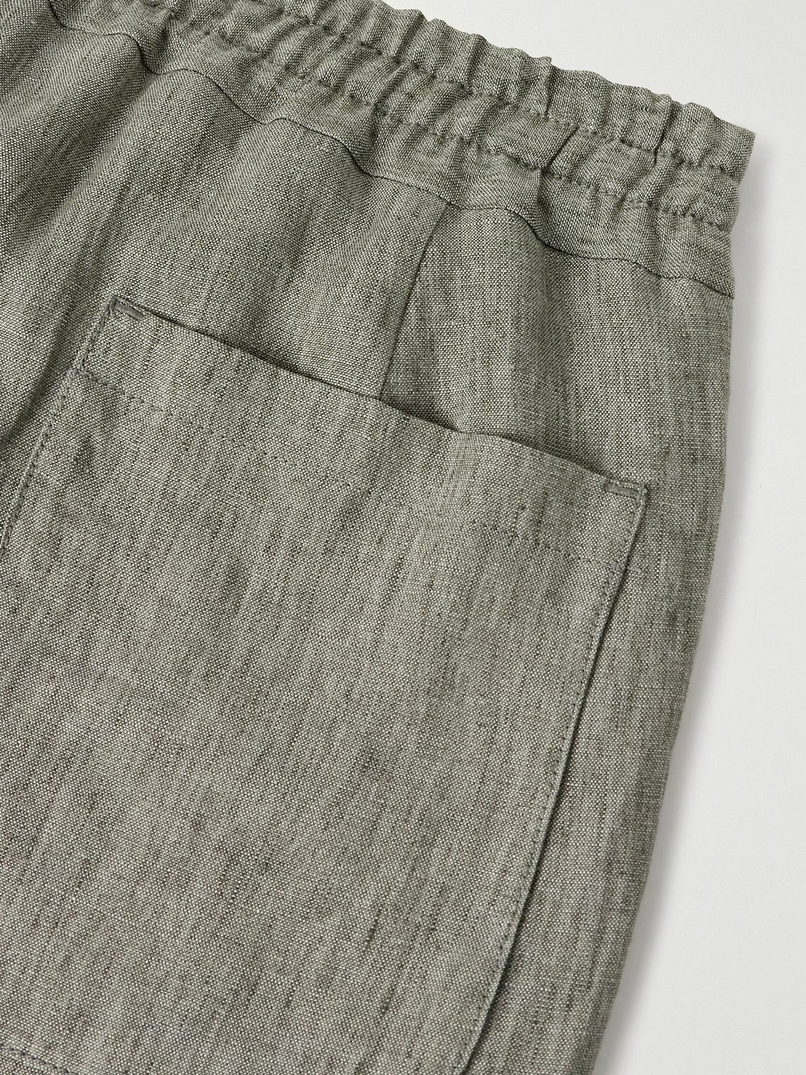 Kingsman - Straight-Leg Linen Drawstring Shorts - Green Kingsman