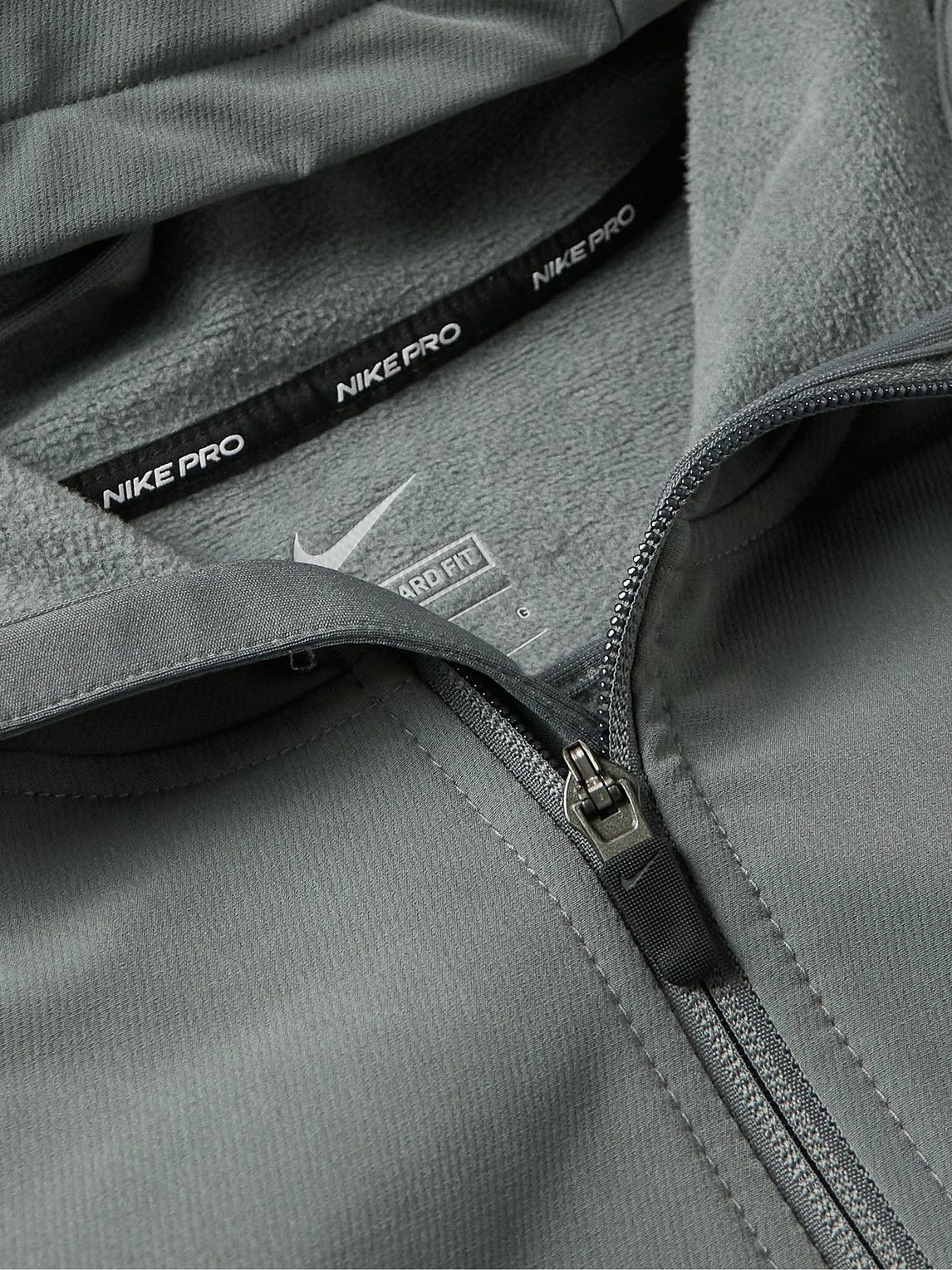 Nike Training - Winterized Stretch-Shell Hooded Jacket - Gray Nike Training