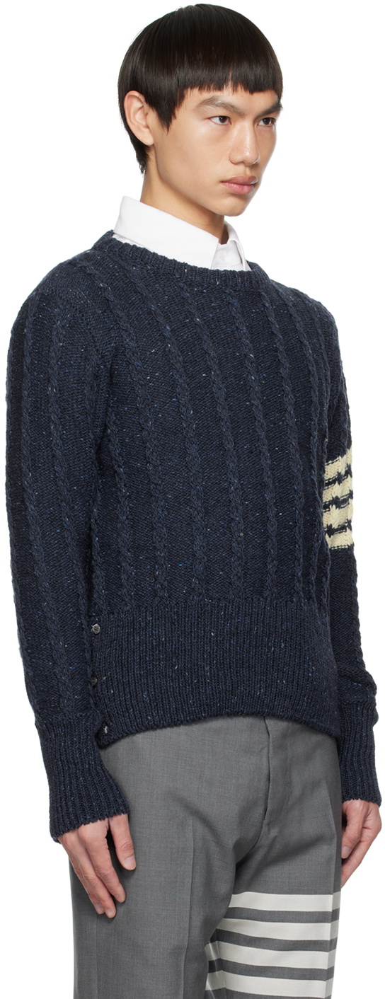 Thom Browne Blue 4-Bar Sweater Thom Browne
