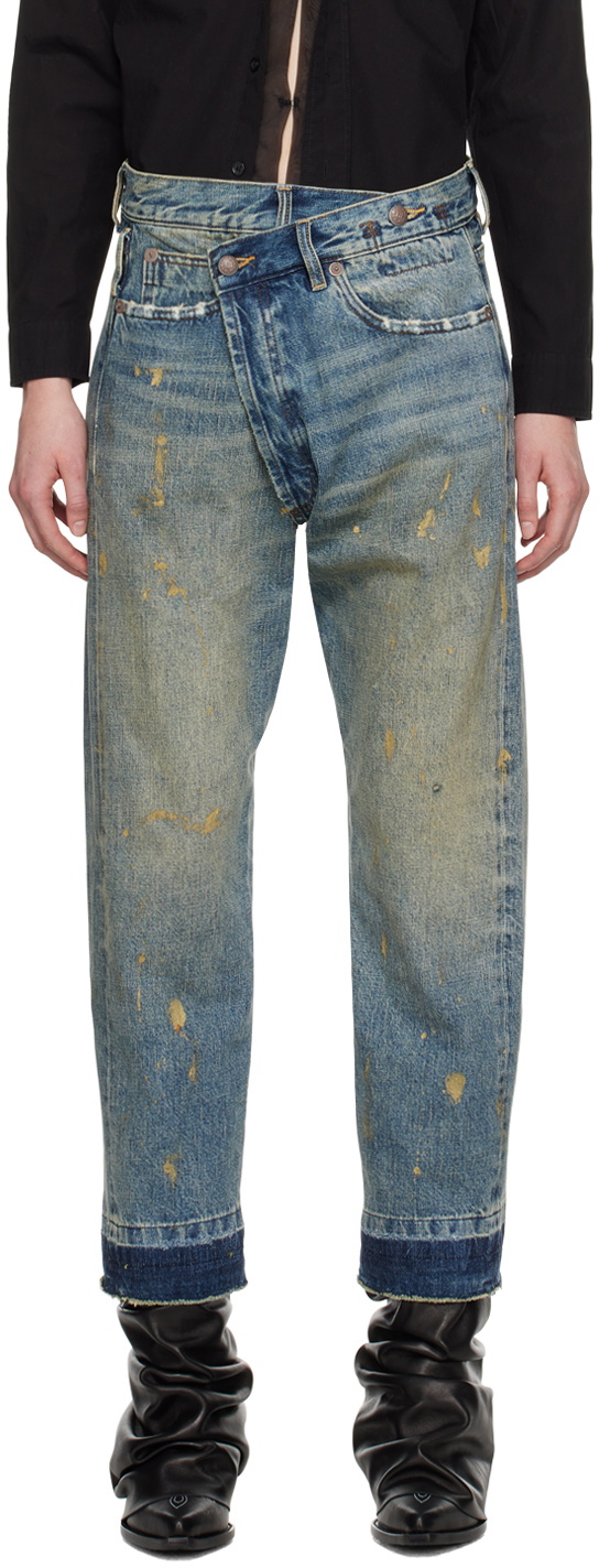 R13 Blue Crossover Jeans R13
