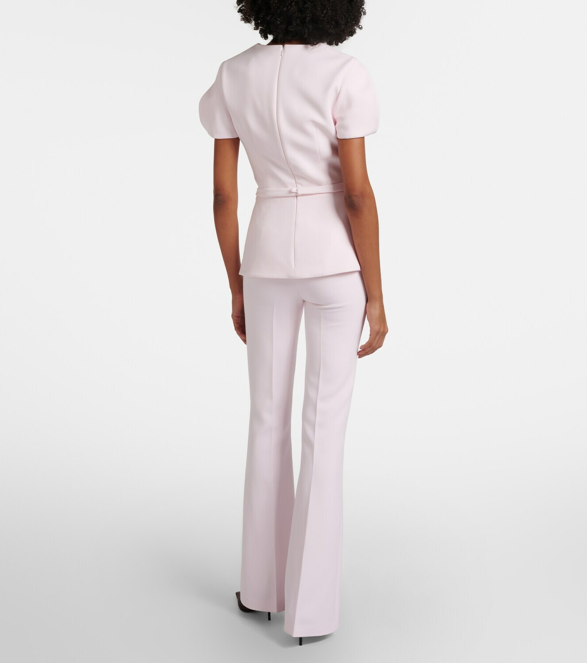 Safiyaa Alexa high-rise crêpe flared pants Safiyaa