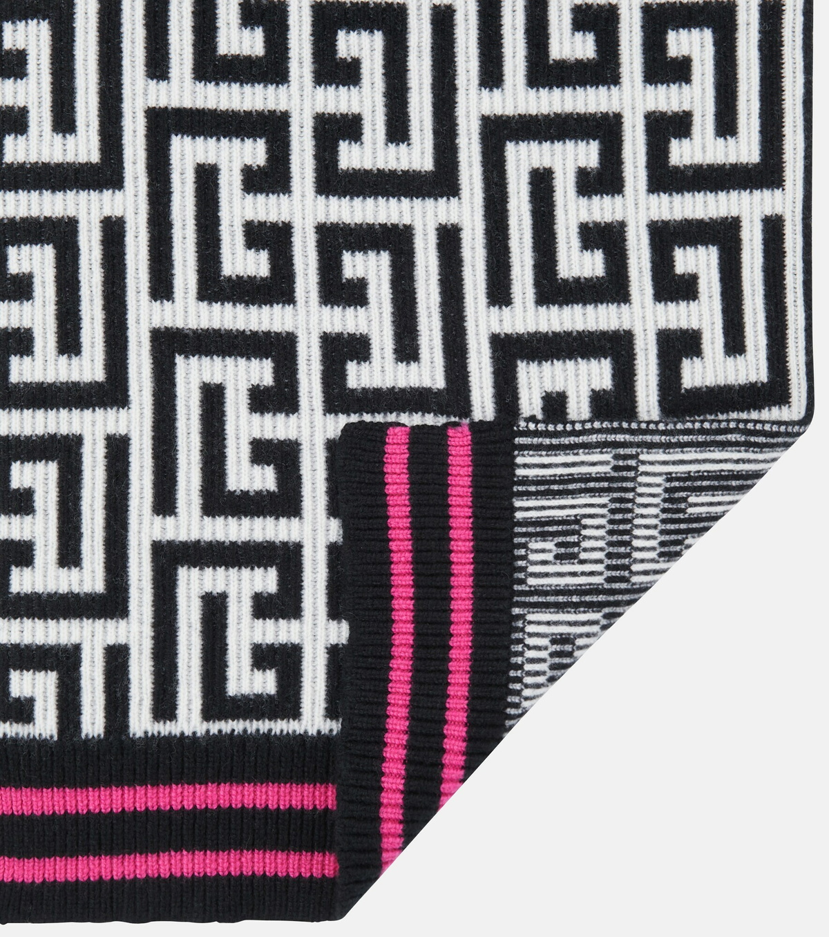 Balmain - Monogram wool and cashmere scarf Balmain