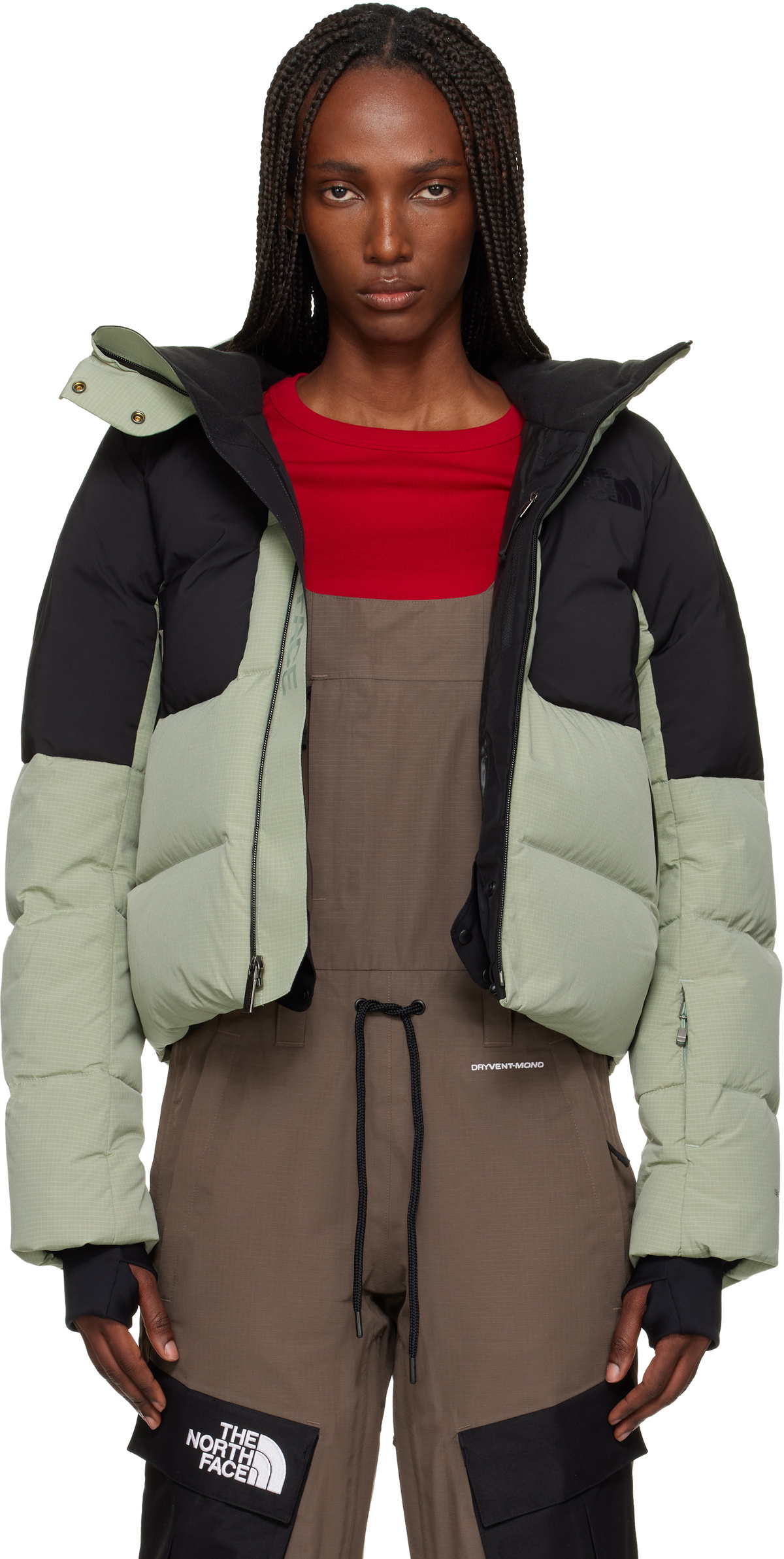 The North Face Green Cold Spell Cropped Down Snow Jacket The North Face
