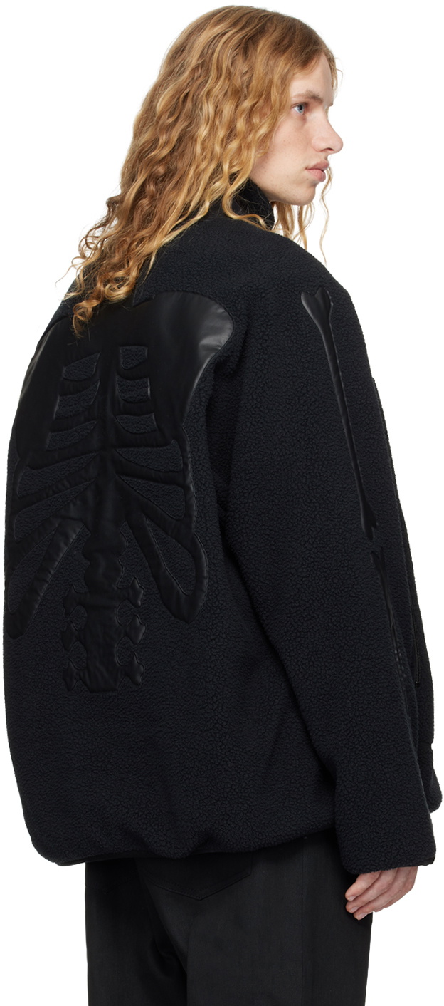 TAKAHIROMIYASHITA TheSoloist. Black Stand Up Collar Fleece Jacket ...