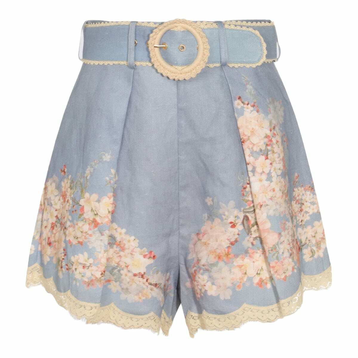 Zimmermann Light Blue Cotton Short Zimmermann