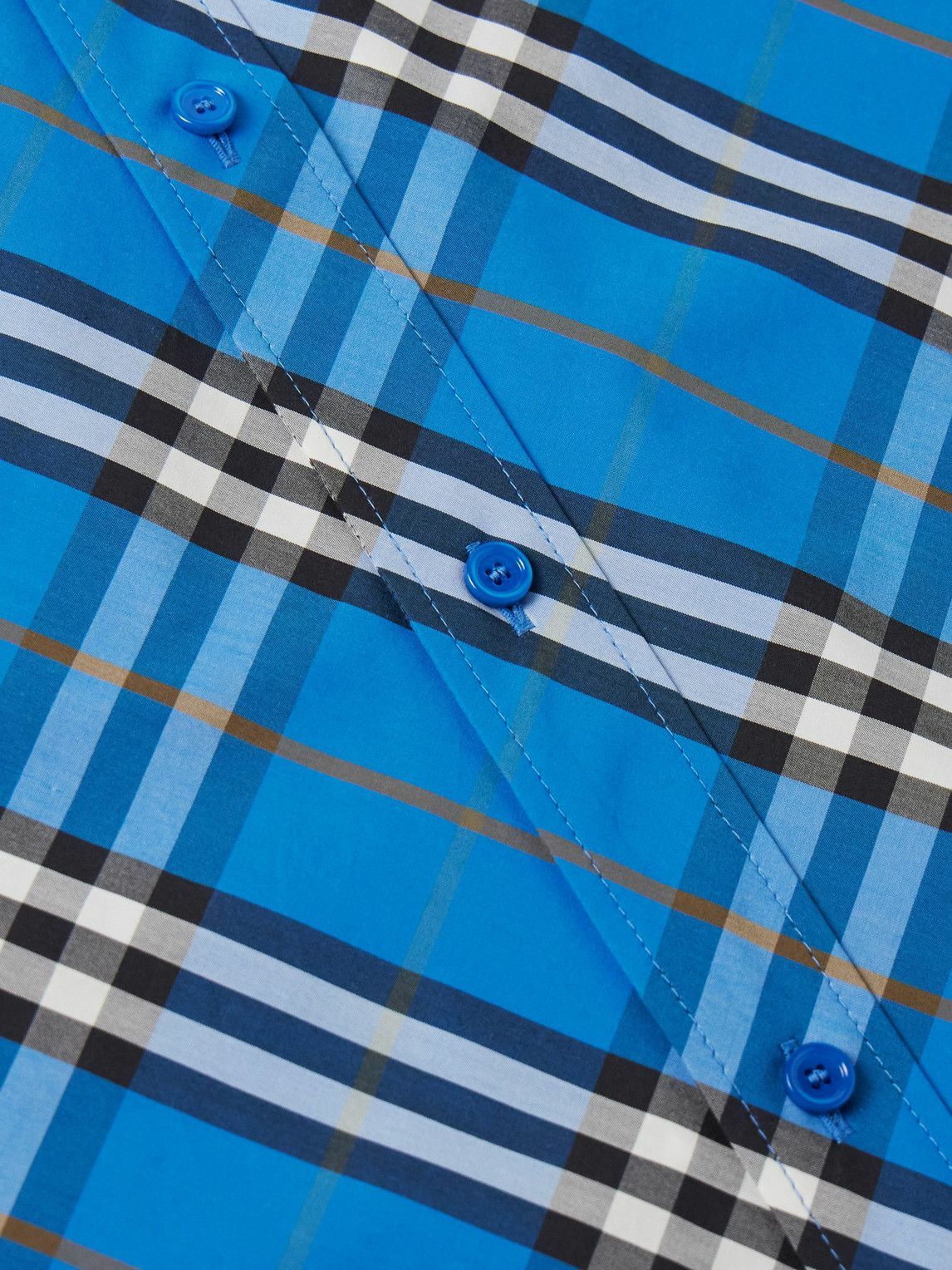 Burberry - Checked Cotton-Poplin Shirt - Blue Burberry
