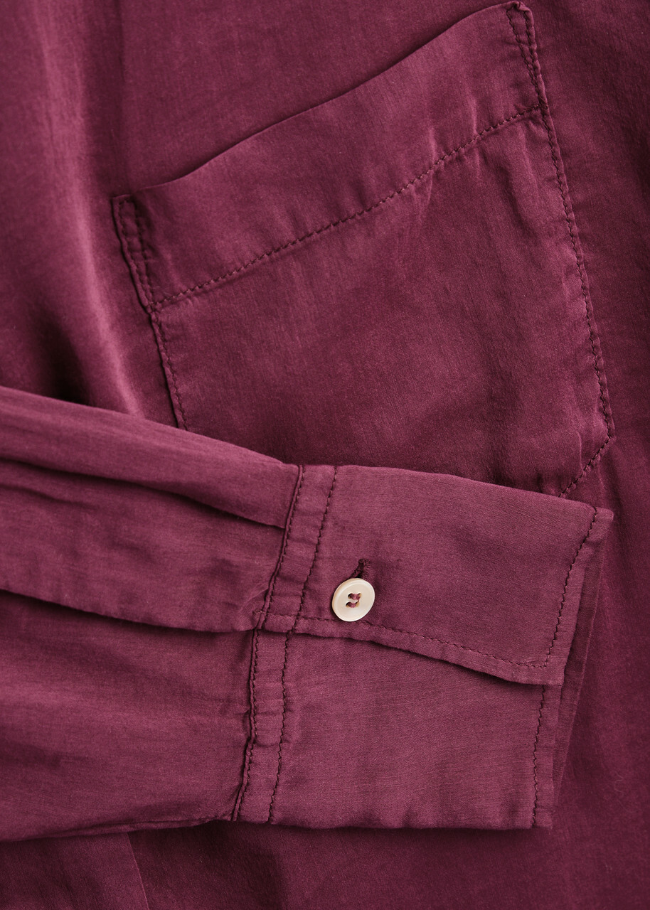 Forte_forte Cotton-blend Voile Shirt Dark Purple Forte Forte