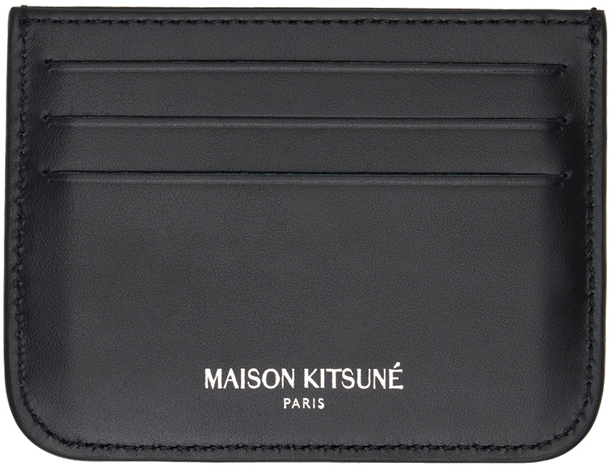 Maison Kitsuné Black Fox Head Card Holder Maison Kitsune