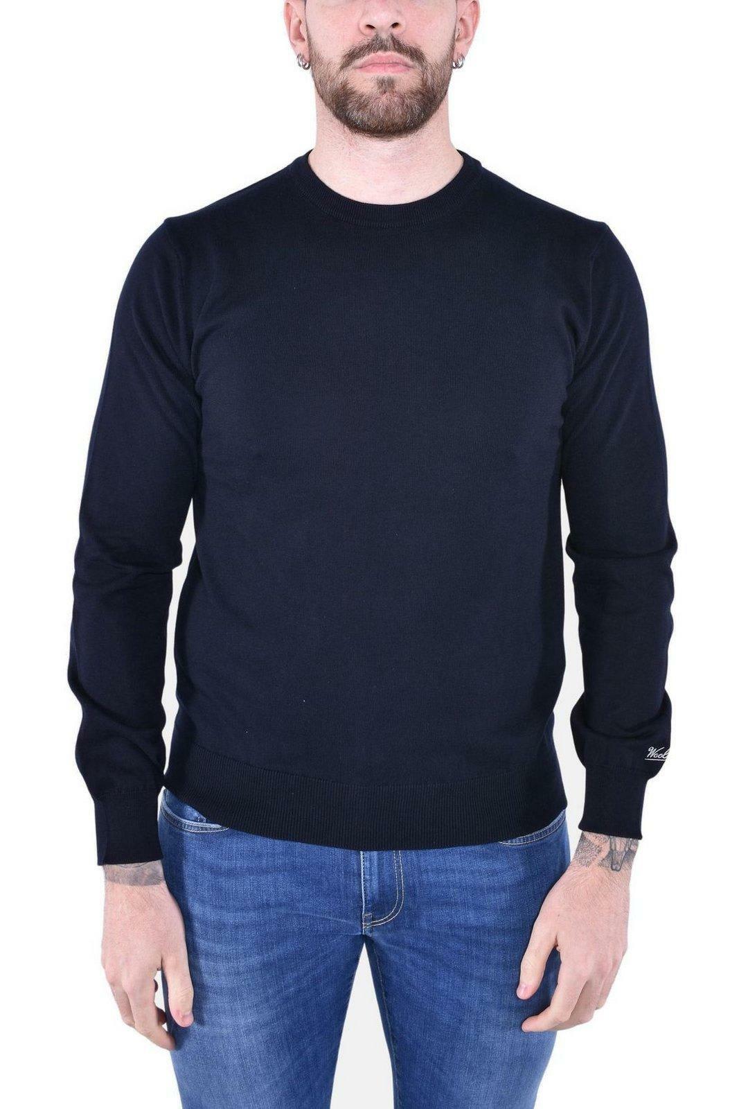 Woolrich Logo Embroidered Crewneck Jumper Woolrich