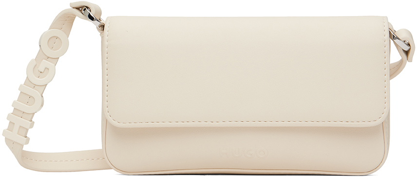 Hugo Off-White Embossed Phone Pouch Hugo Boss