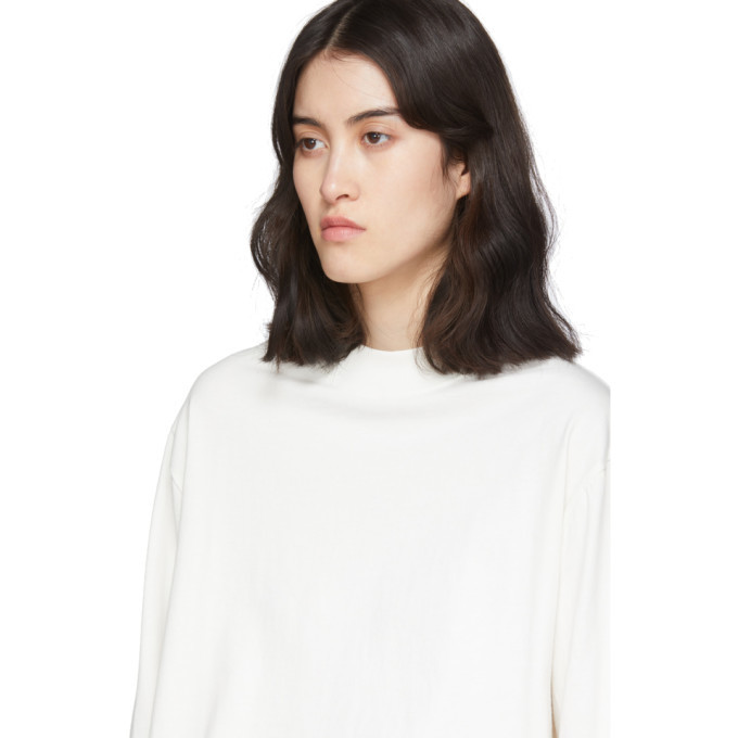Essentials Off-White Reflective Long Logo Sleeve T-Shirt Essentials
