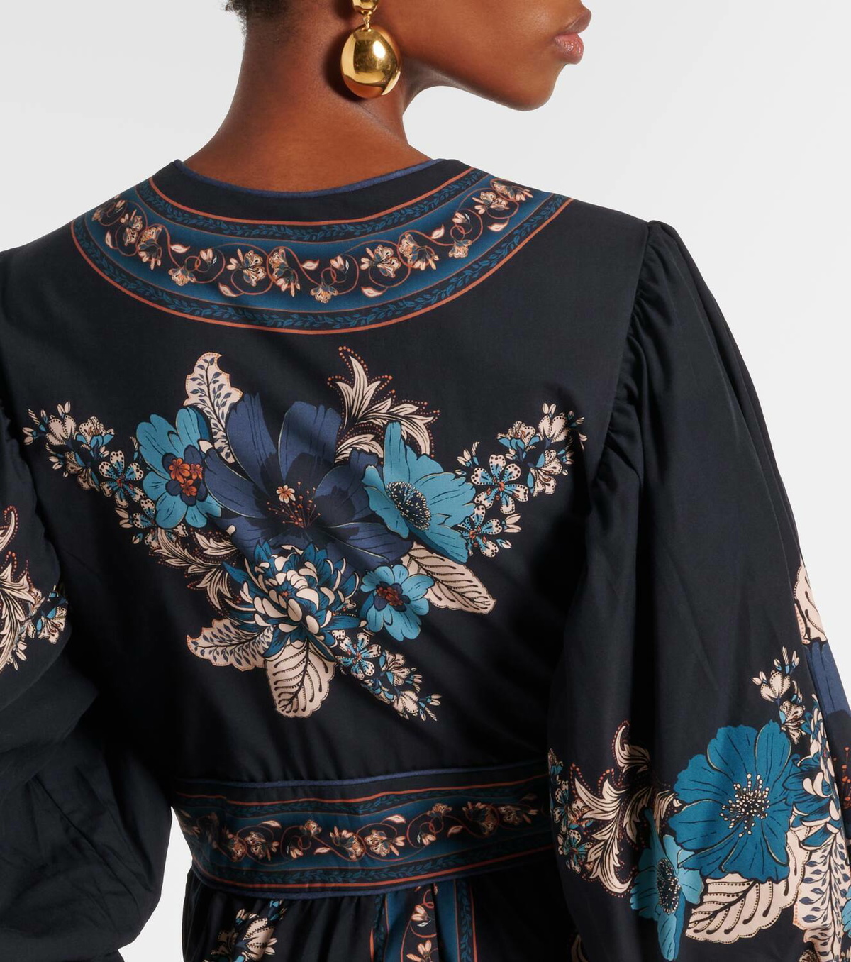 Farm Rio Blossom Tapestry cotton midi dress Farm Rio