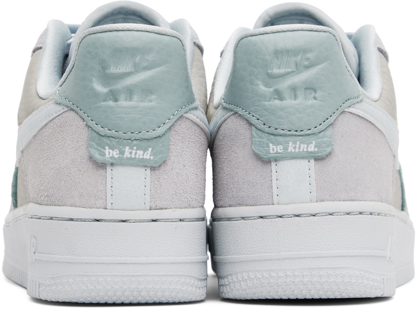 Nike Gray & Blue Air Force 1 '07 'Be Kind' Sneakers Nike