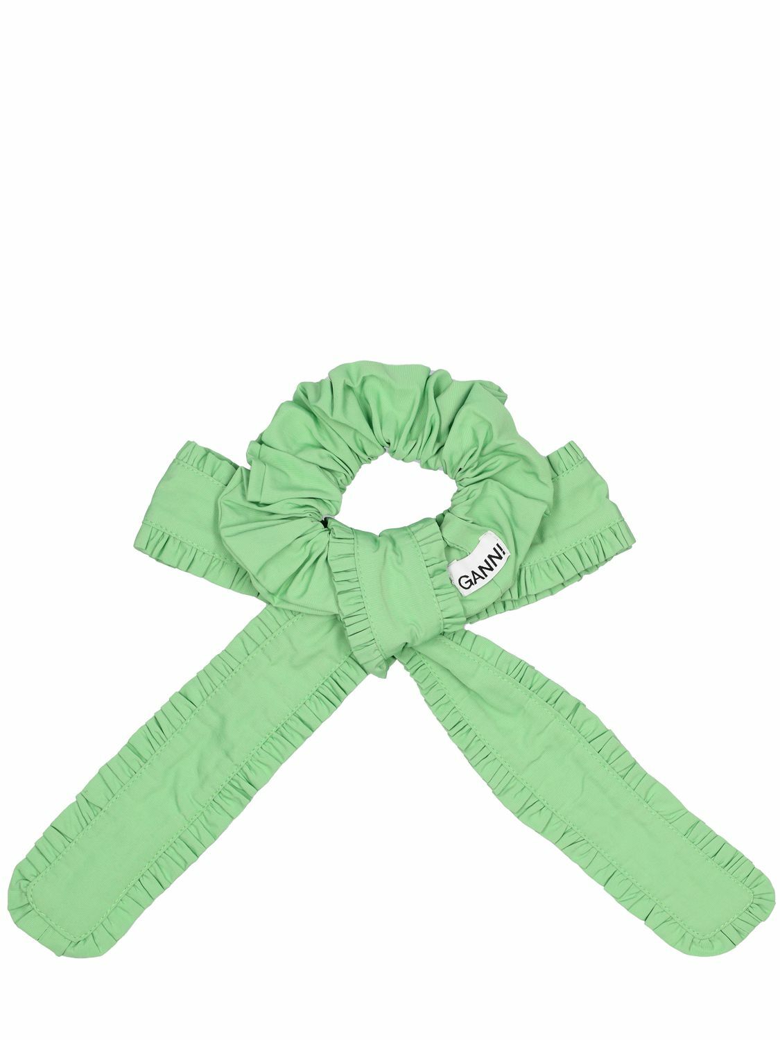 GANNI - Taffeta Mix Frill Bow Scrunchie GANNI