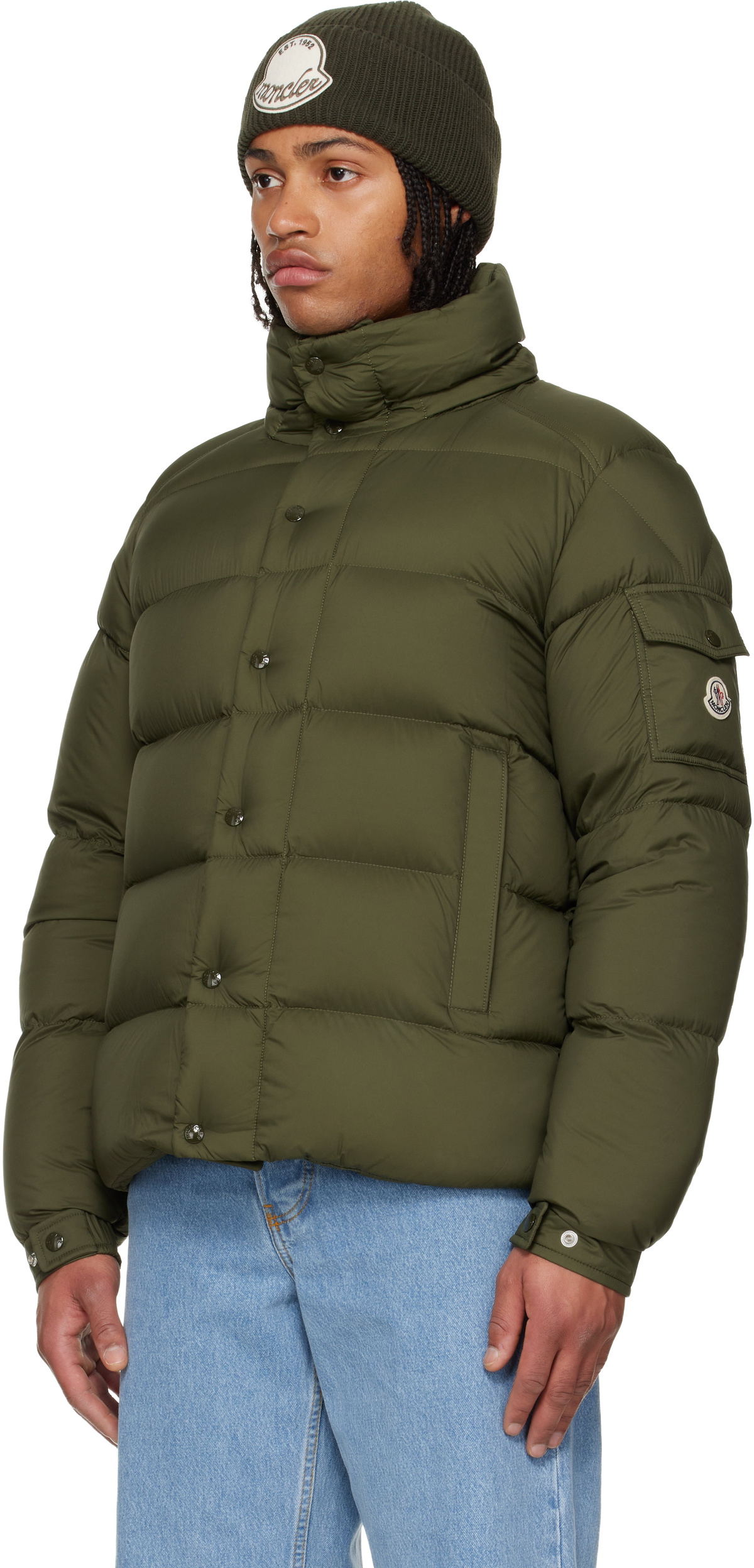 Moncler Green Maya 70 Hooded Short Down Jacket Moncler