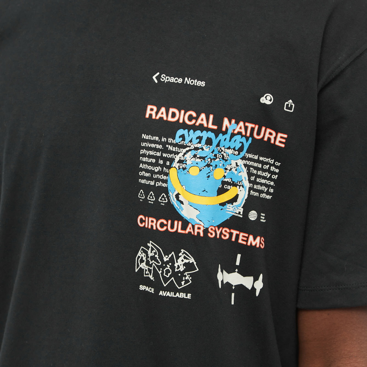 Space Available Men's Radical Nature Now T-Shirt in Black Space Available