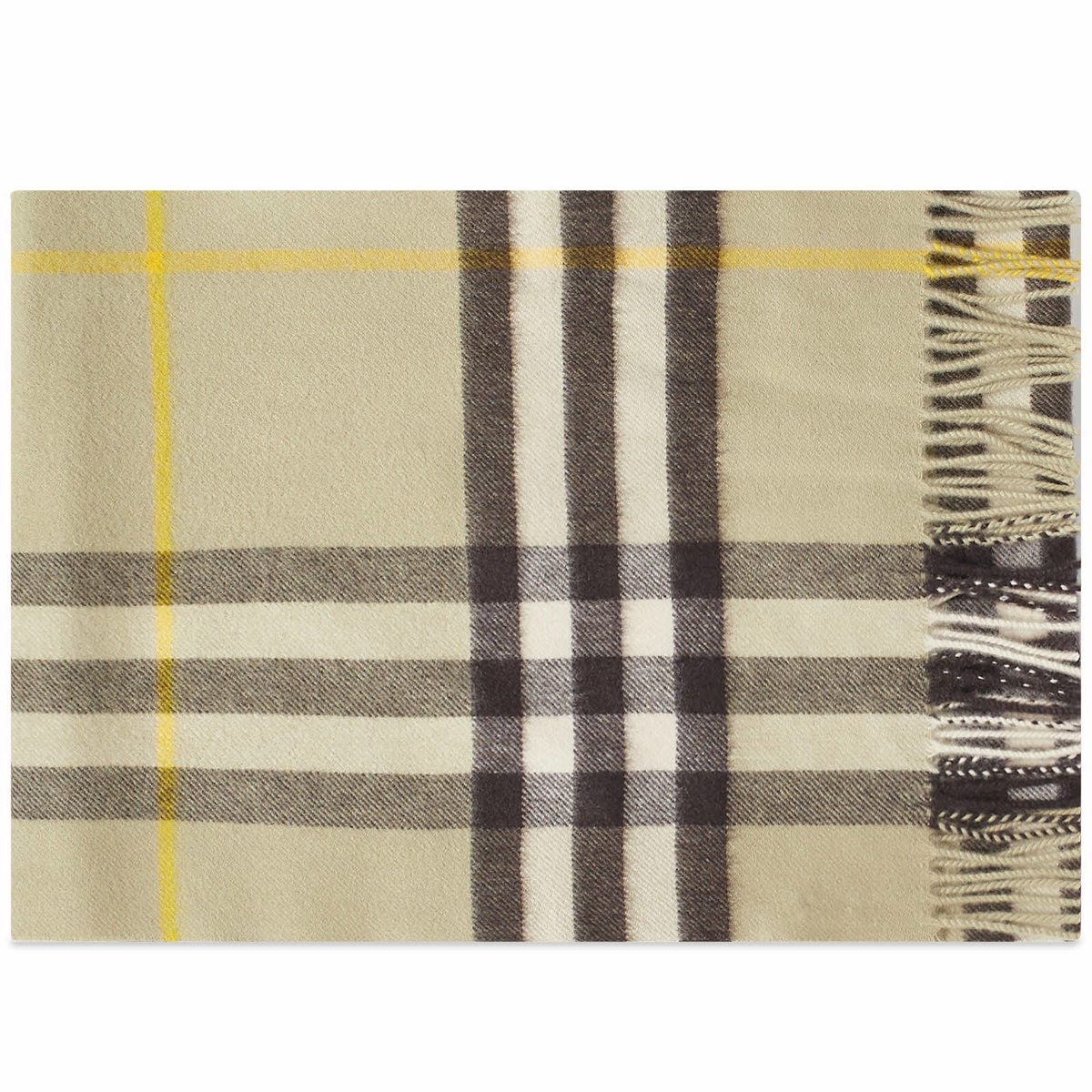Burberry Men's Giant Check Cashmere Scarf in Hunter Burberry