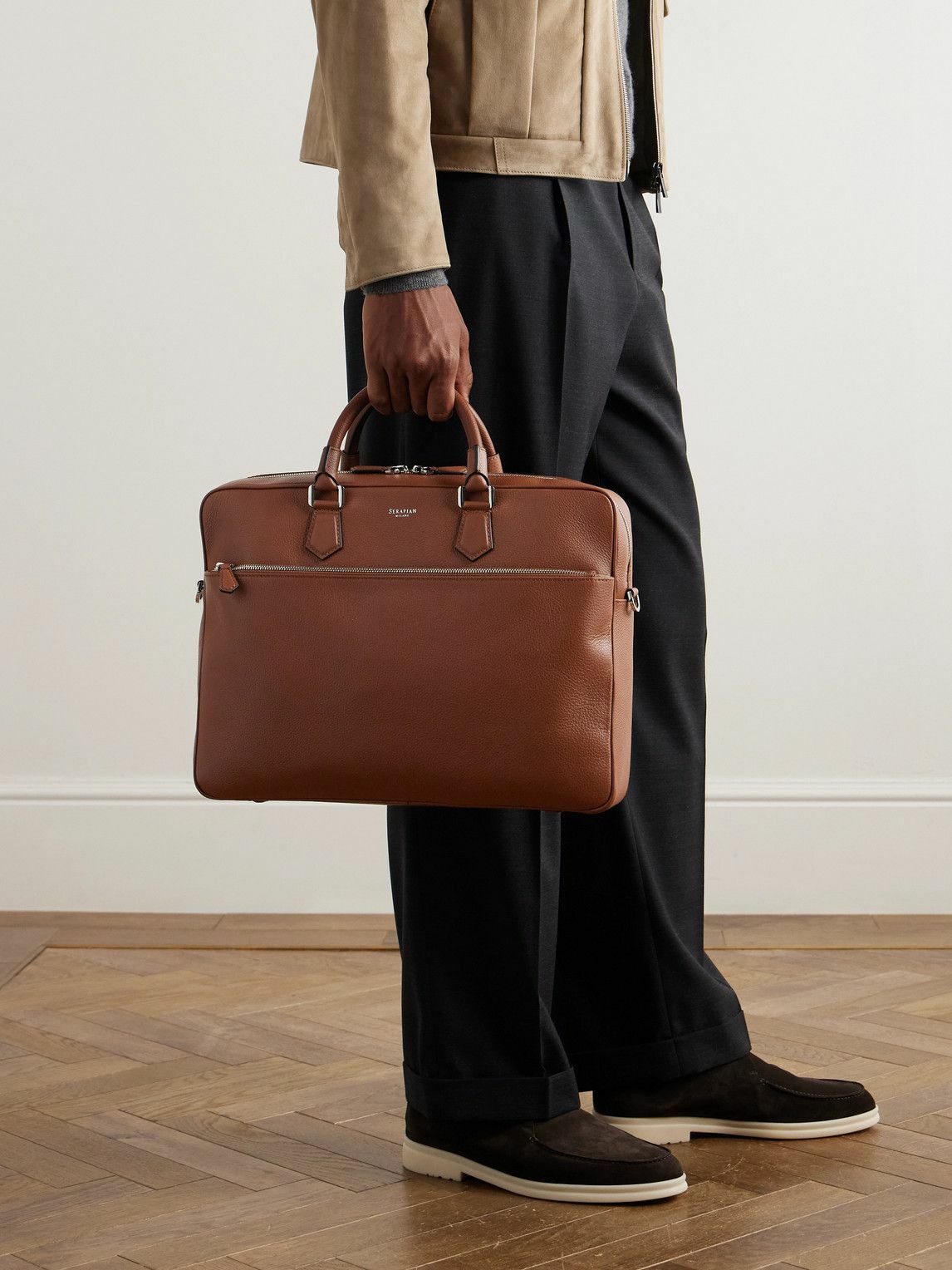 Serapian - Full-Grain Leather Briefcase Serapian