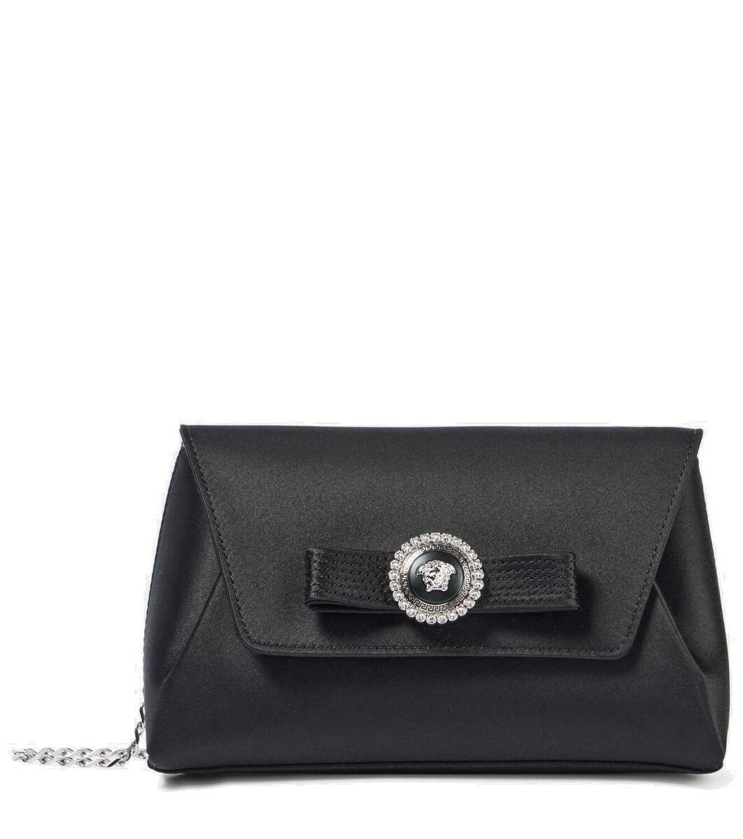 Versace Gianni Ribbon Small satin clutch Versace