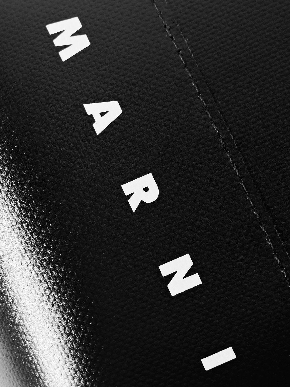 Marni - Logo-Print Textured-Leather Bucket Bag Marni