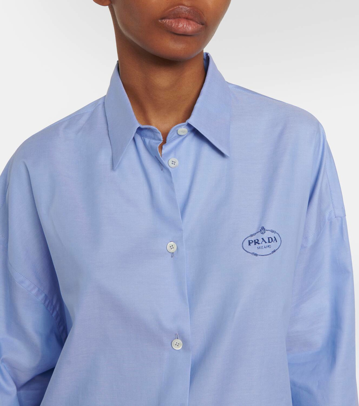 Prada Logo oversized cotton shirt Prada