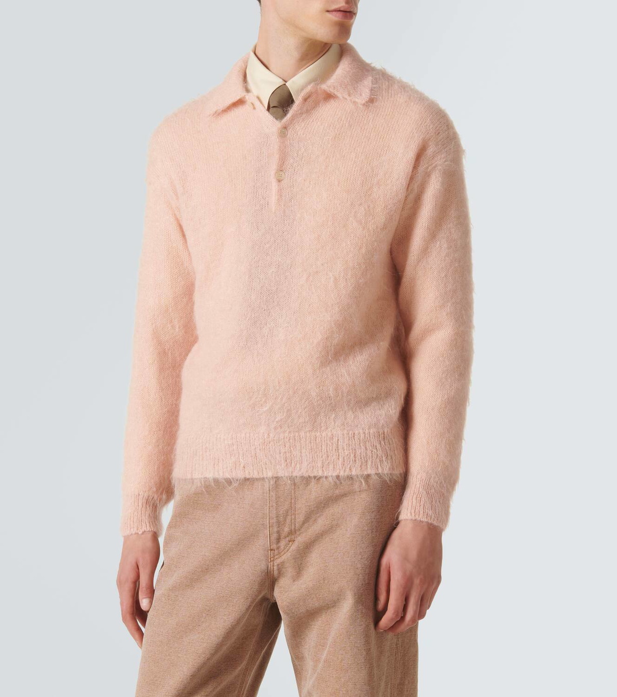 Auralee Mohair and wool polo sweater Auralee