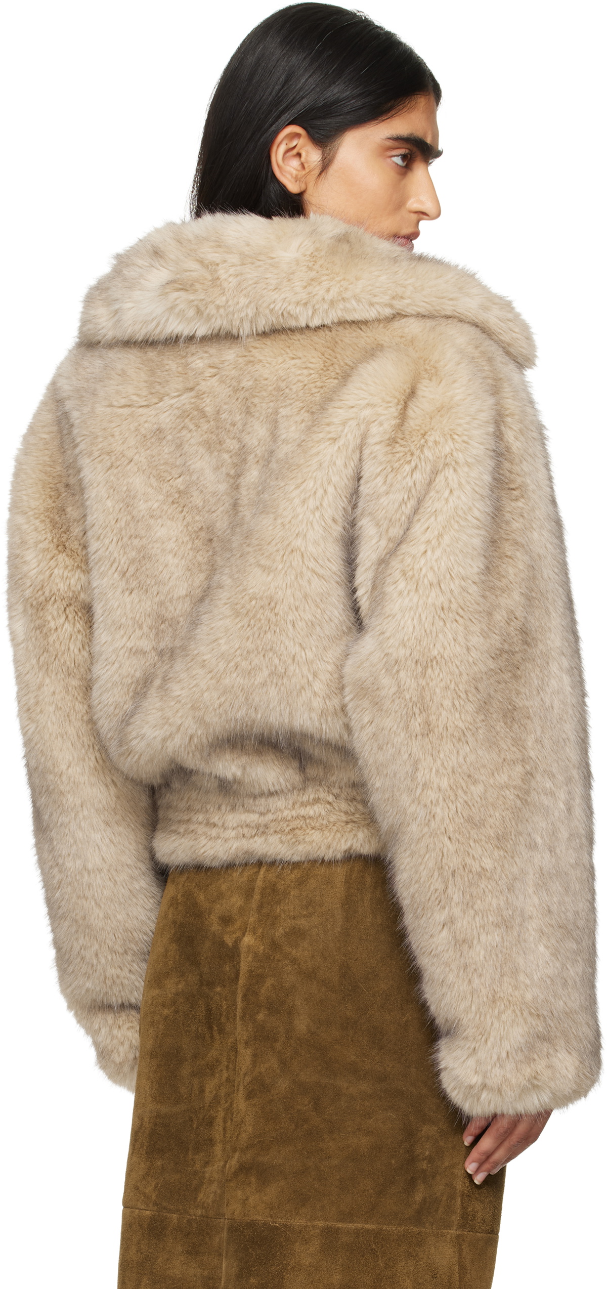 Stand Studio Beige Lena Faux-Fur Jacket Stand Studio