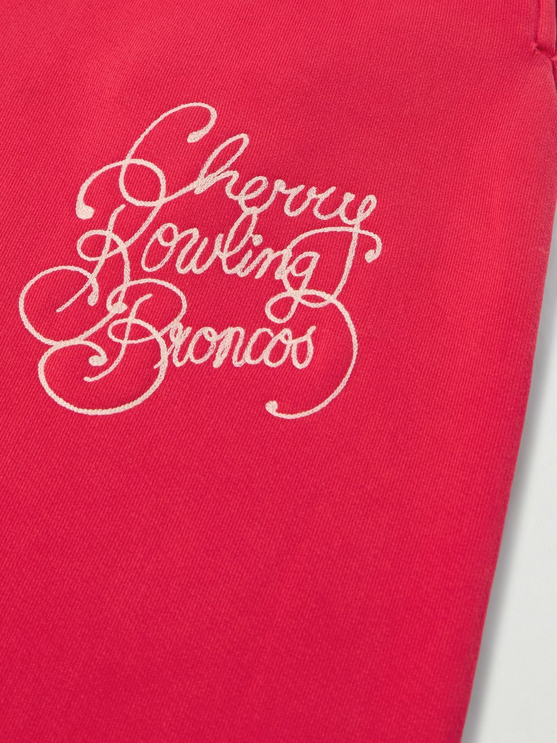 Cherry Los Angeles - Bowling Broncos Tapered Logo-Embroidered Cotton ...